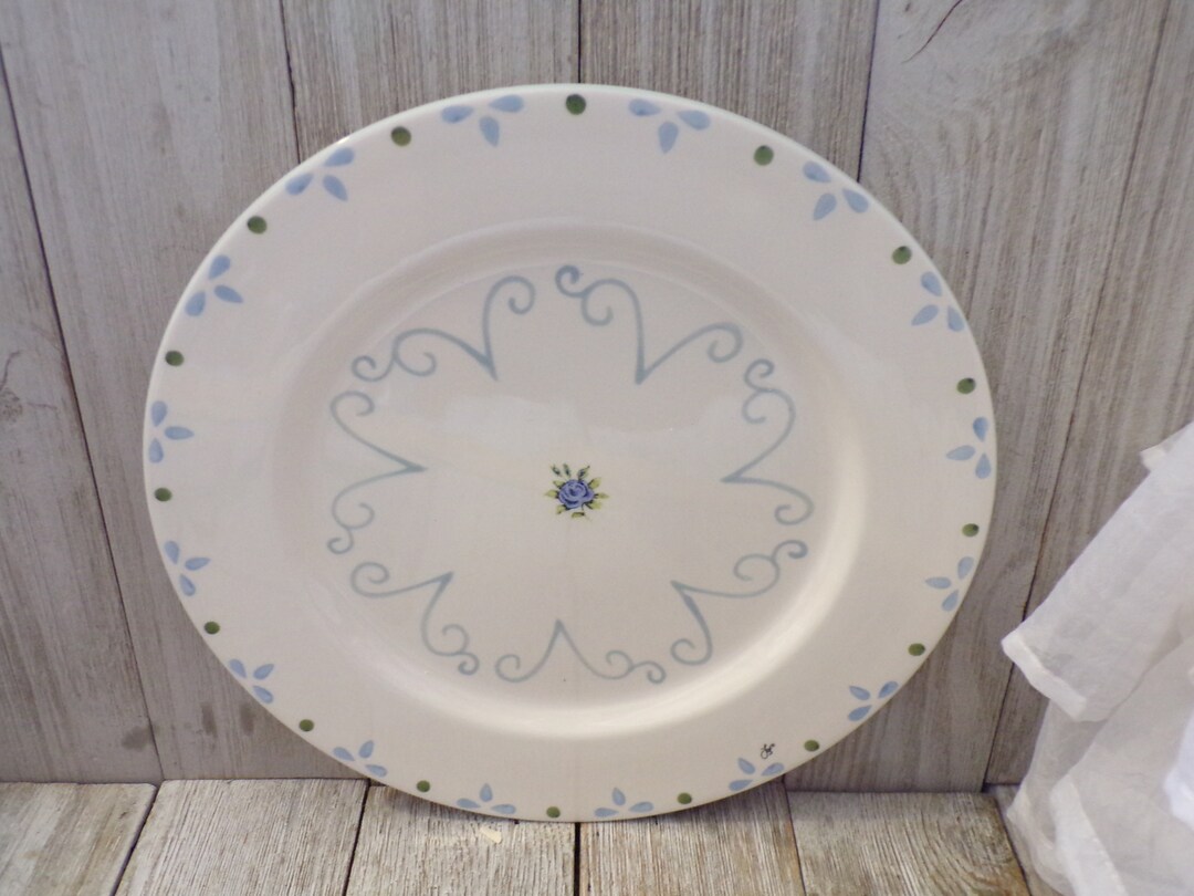 Jet by Ter Steege Signed Flower Plate, Floral Plate, Blue Rose, Dutch ...