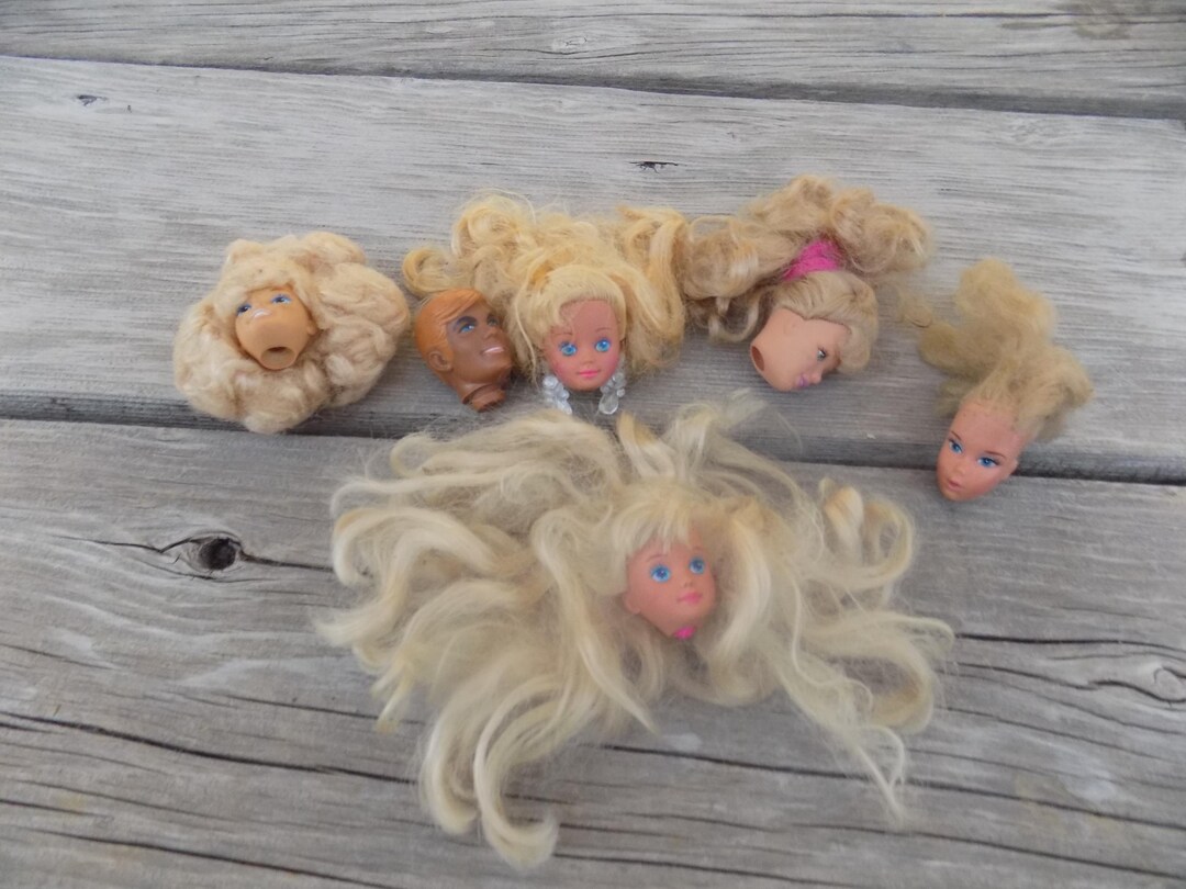 Barbie Doll Parts, Barbie Heads, for Repair or Parts, Vintage Doll ...