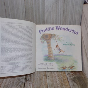 Puddle Wonderful Poems to Welcome Spring, Selected by Bobbi Katz, Ill ...