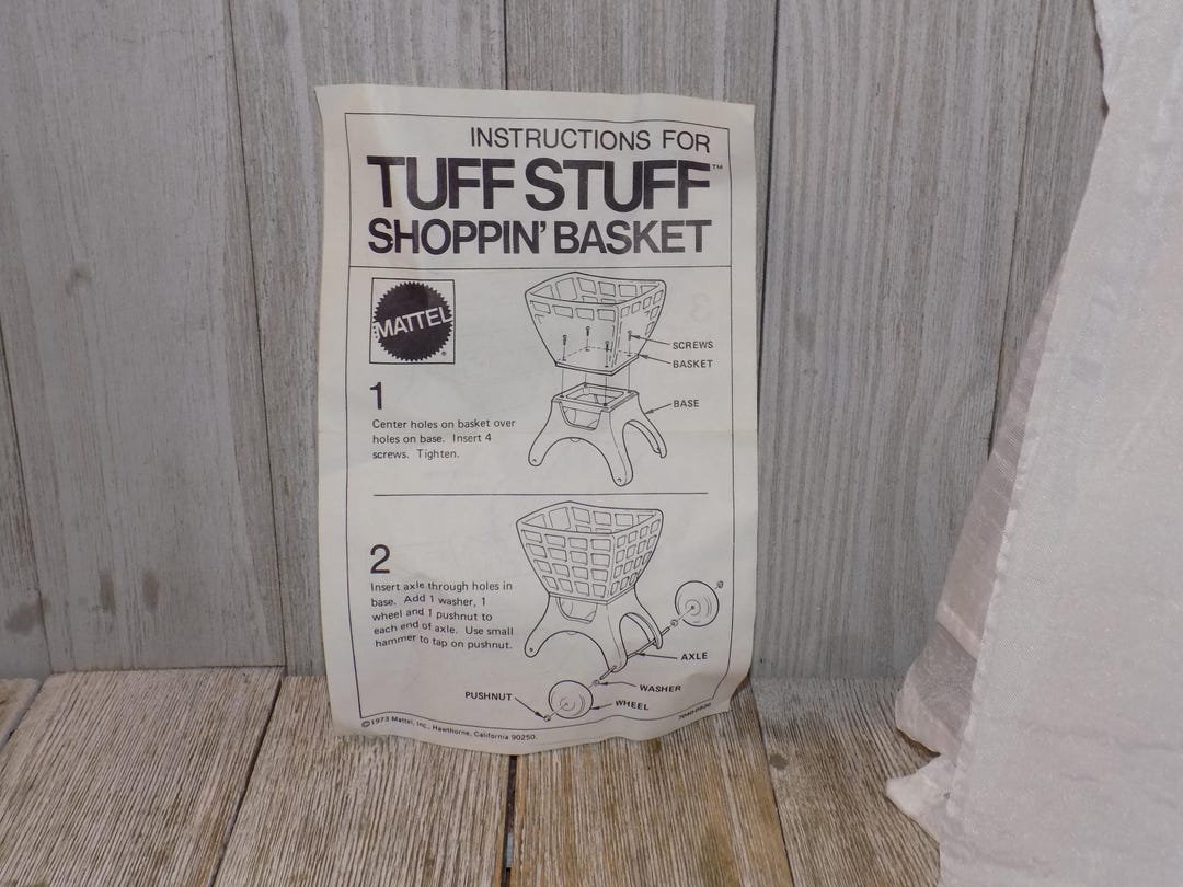 TUFF STUFF Toy Shopping Basket Paper, Vtg Paper, Vtg Toys, Memories ...