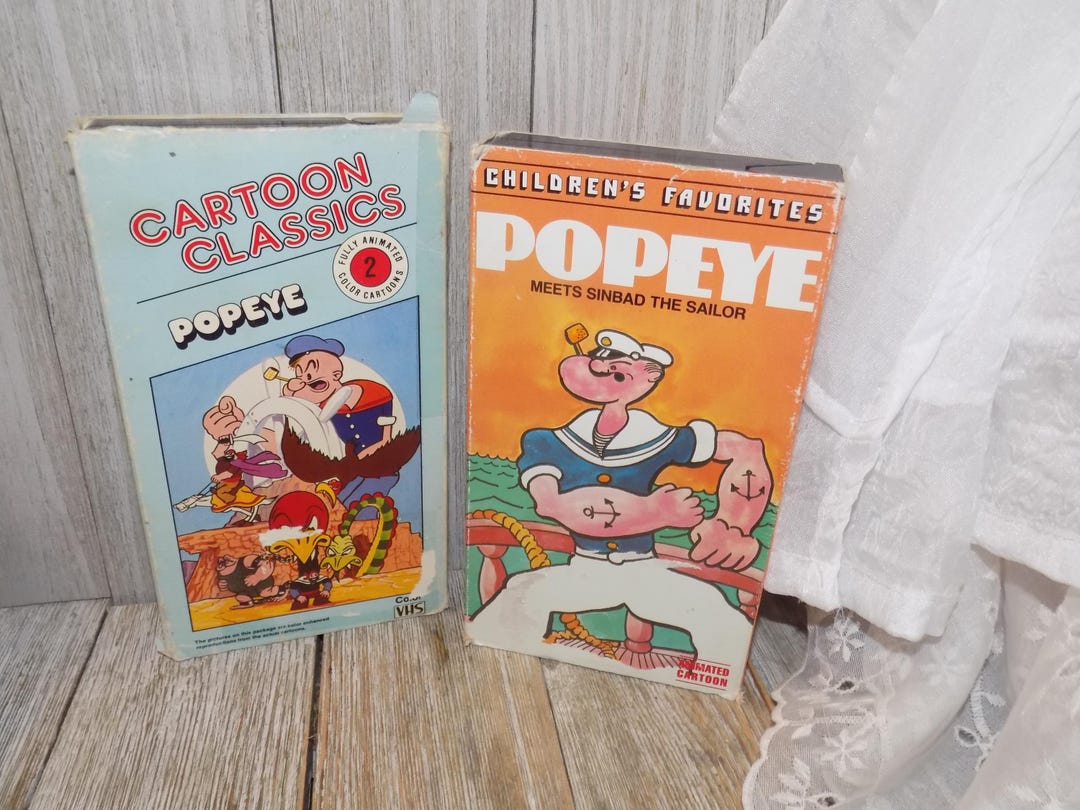 POPEYE CARTOONS VHS, 2 Movies Short 30 Min, Cartoon Movie, Childhood ...