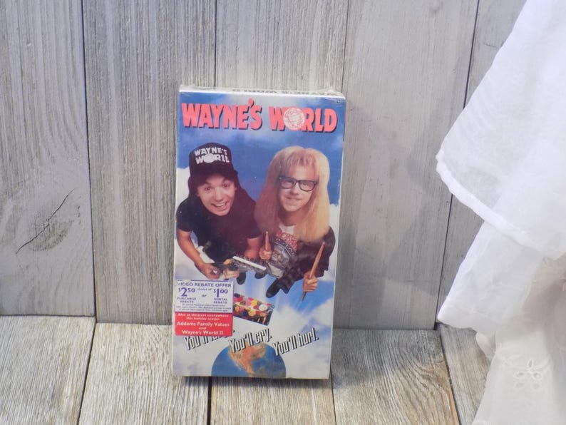 WAYNE'S WORLD VHS Movie Unopen Pg 13, Memories, Gift, Prop ...