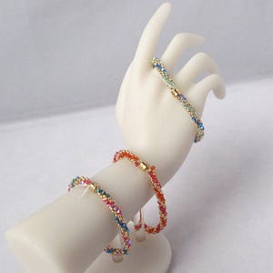 Crystal Twist Bracelet With Gold Magnetic Clasp With 2 Color - Etsy