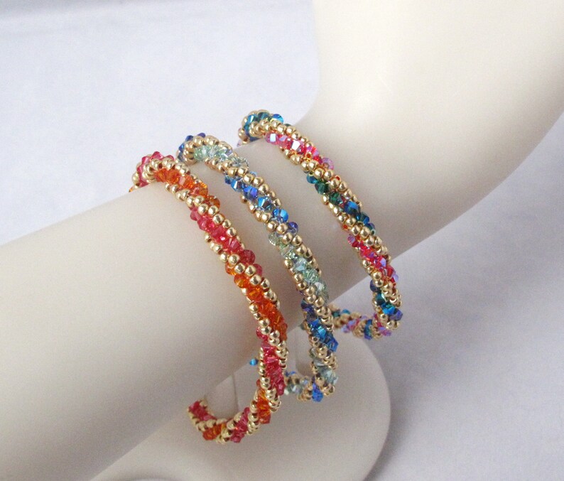 Crystal Twist Bracelet With Gold Magnetic Clasp With 2 Color - Etsy