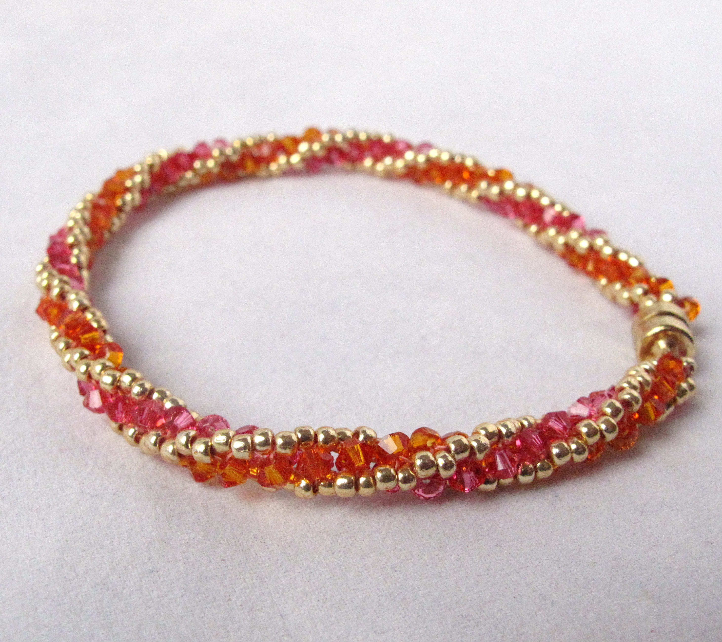 Crystal Twist Bracelet With Gold Magnetic Clasp With 2 Color - Etsy