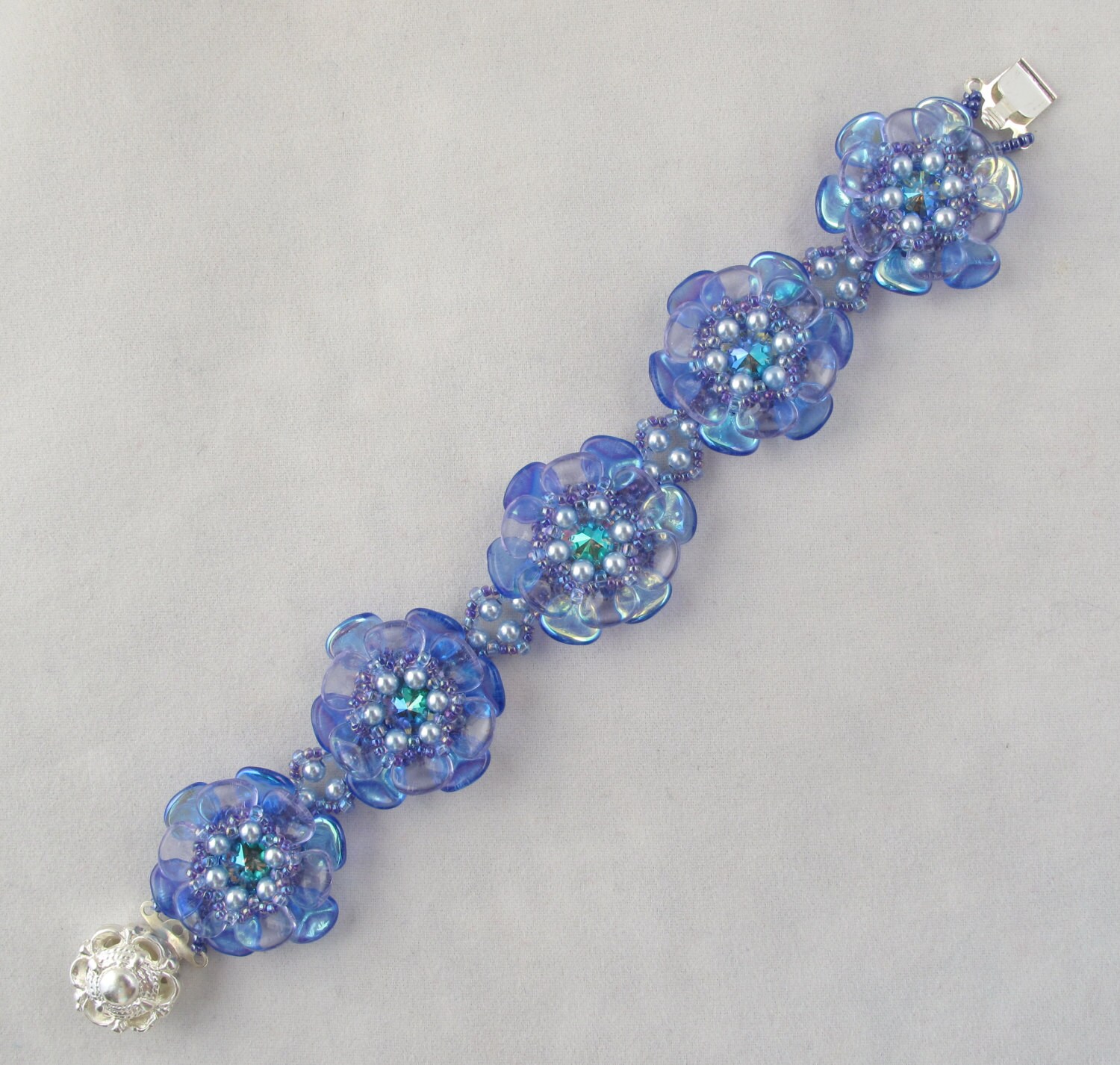 Blue Posies Bracelet - Etsy