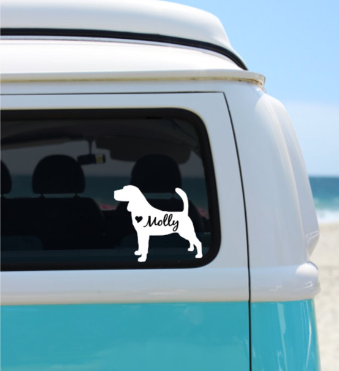 Beagle Decal Personalized Decal Car Decal Laptop Decal - Etsy