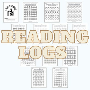 One Year of Reading Logs- Instant Download, Editable - Etsy
