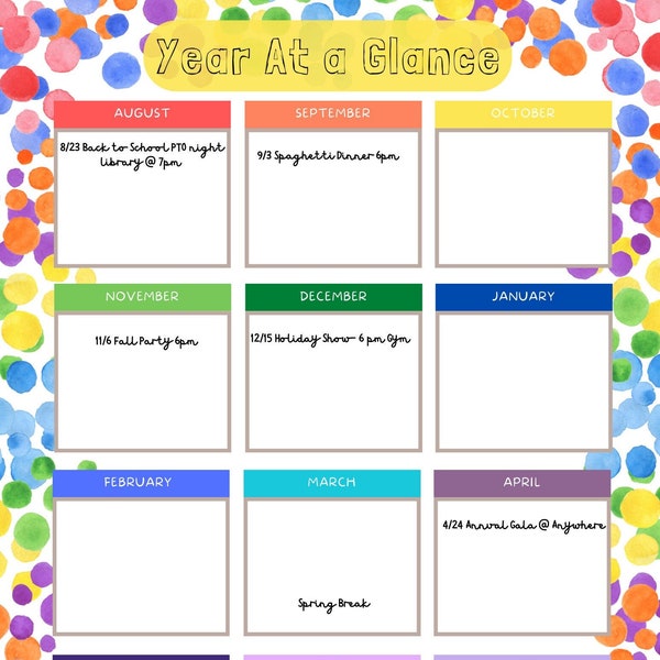 School Year Planner - Etsy