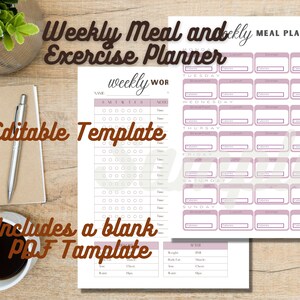 Exercise Planner, Meal Planner, Calorie Tracker, Exercise Tracker, Meal ...