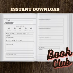 Book Club Planner - Etsy