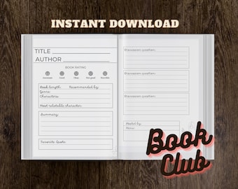 Book Club Planner - Etsy