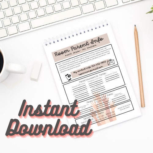 Class Room Parent Info-instant Download, Editable - Etsy