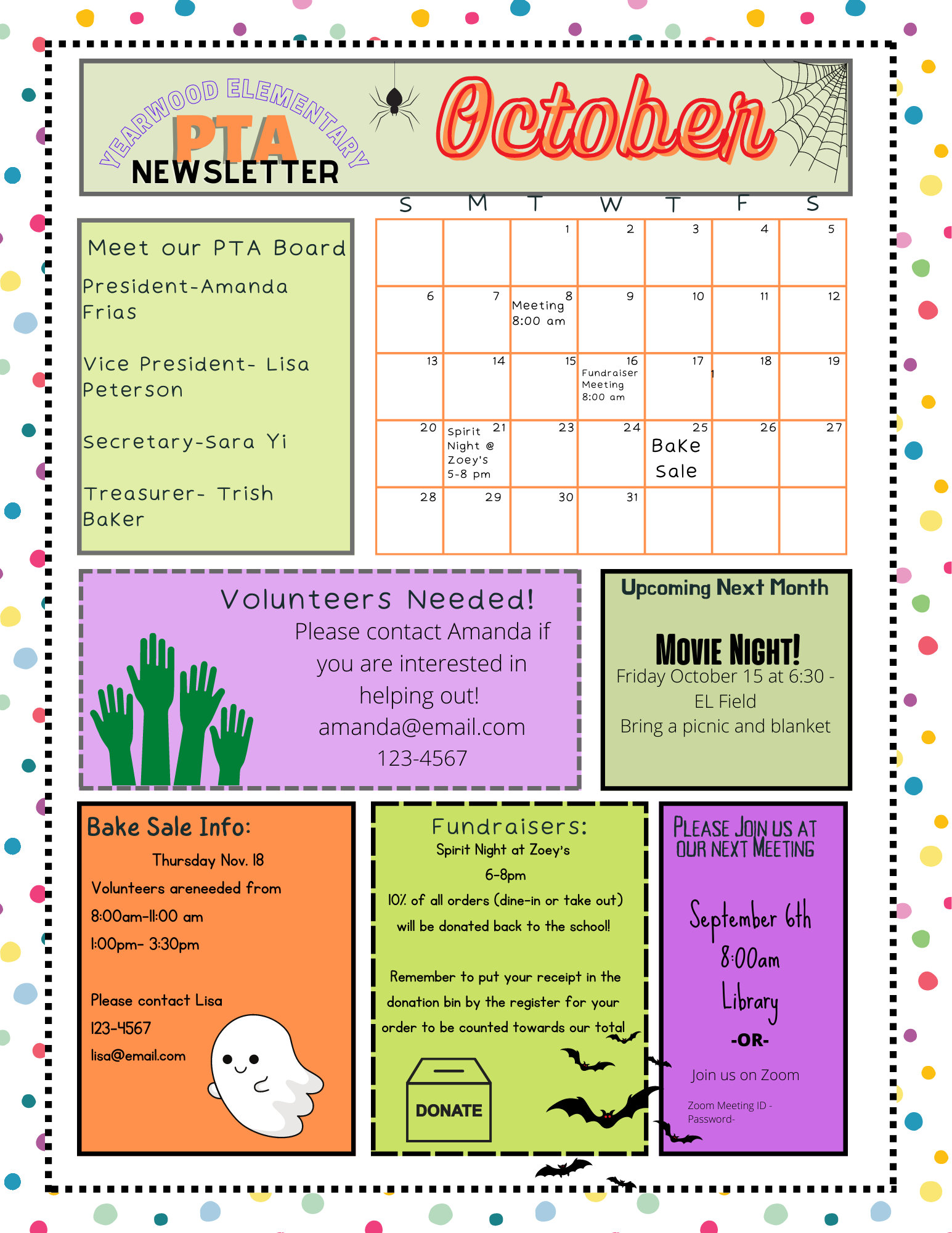 PTO PTA Newsletter-editable, Instant Download - Etsy