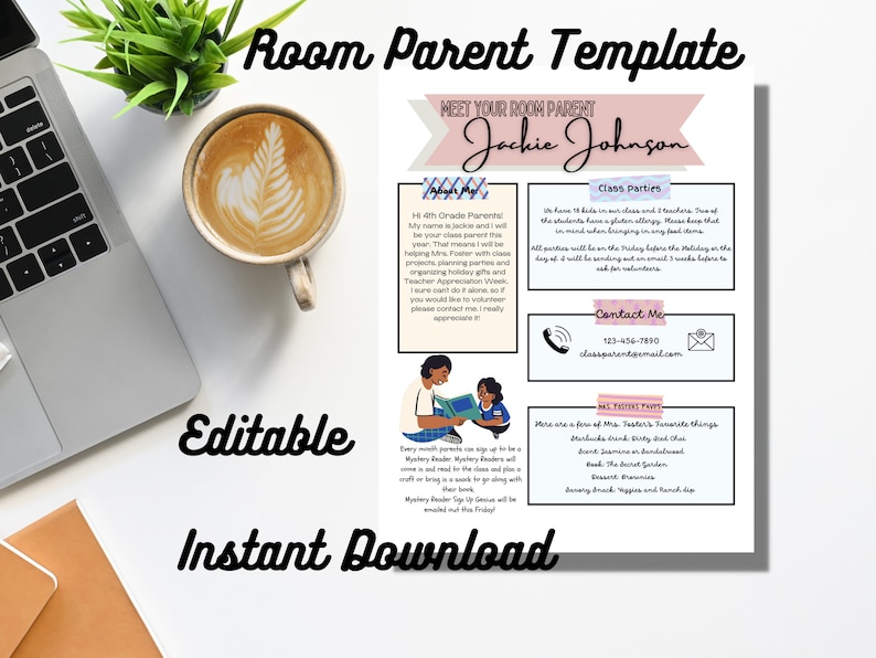 Class Parent, Room Parent, Room Mom, Class Dad, Room Dad Template ...