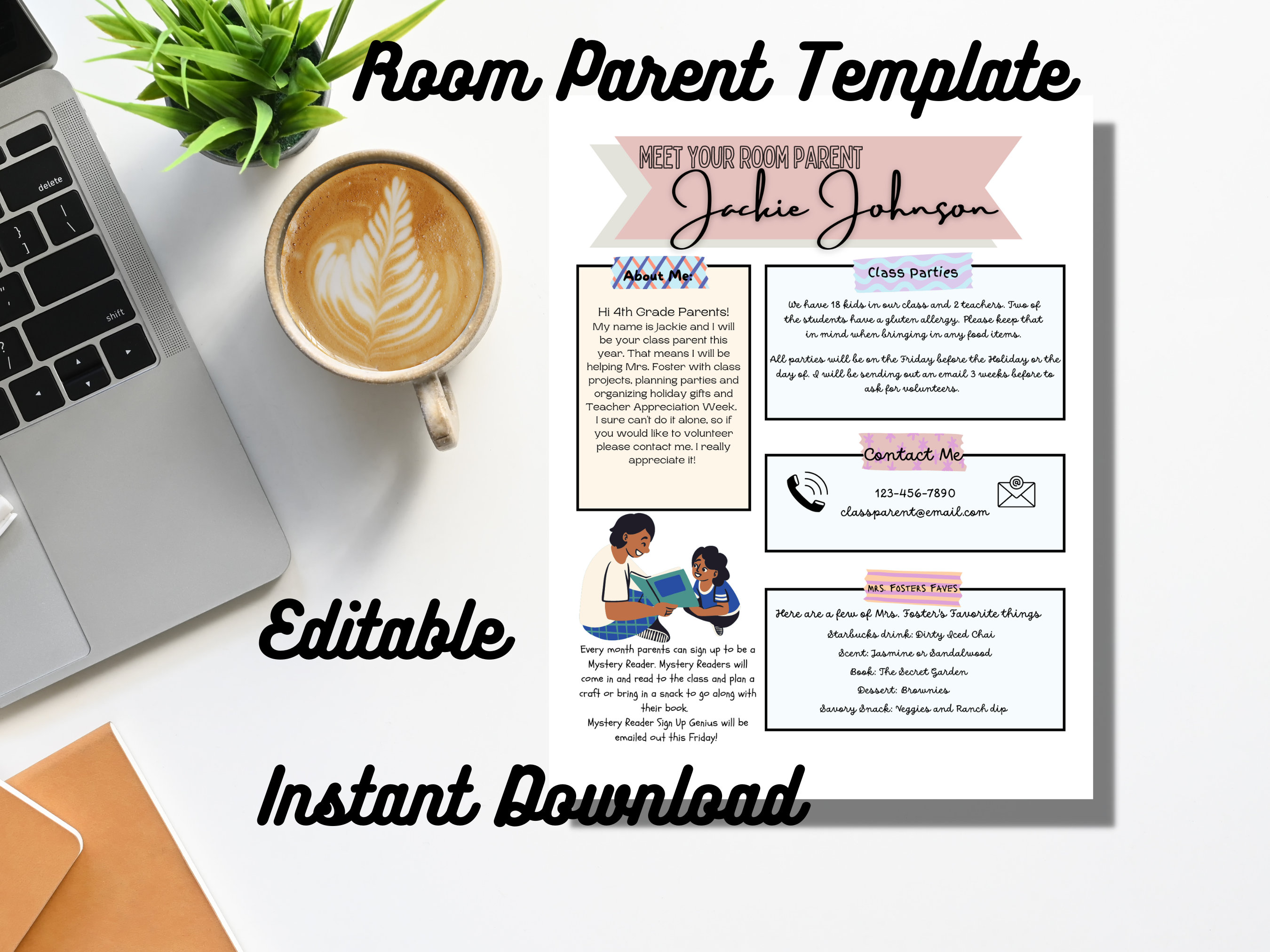 Class Parent, Room Parent, Room Mom, Class Dad, Room Dad Template ...