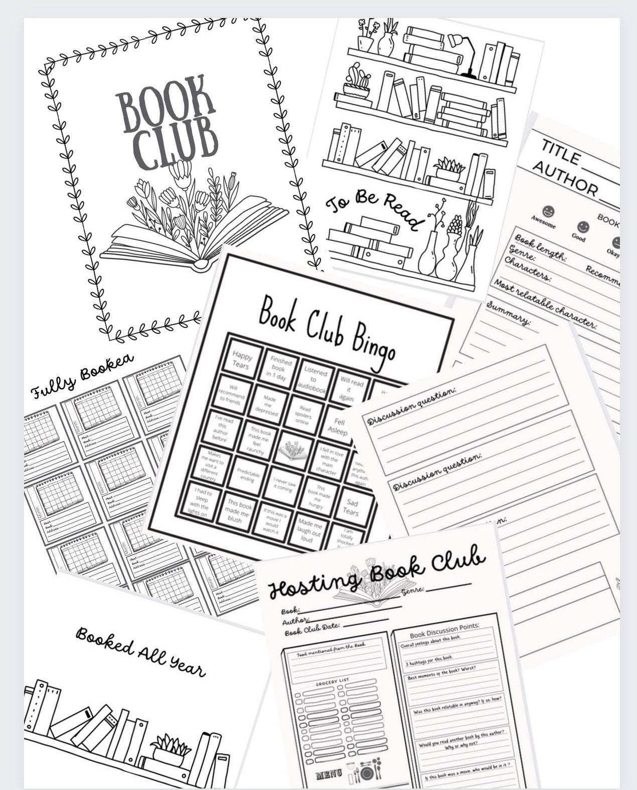 Book Club Planner - Etsy