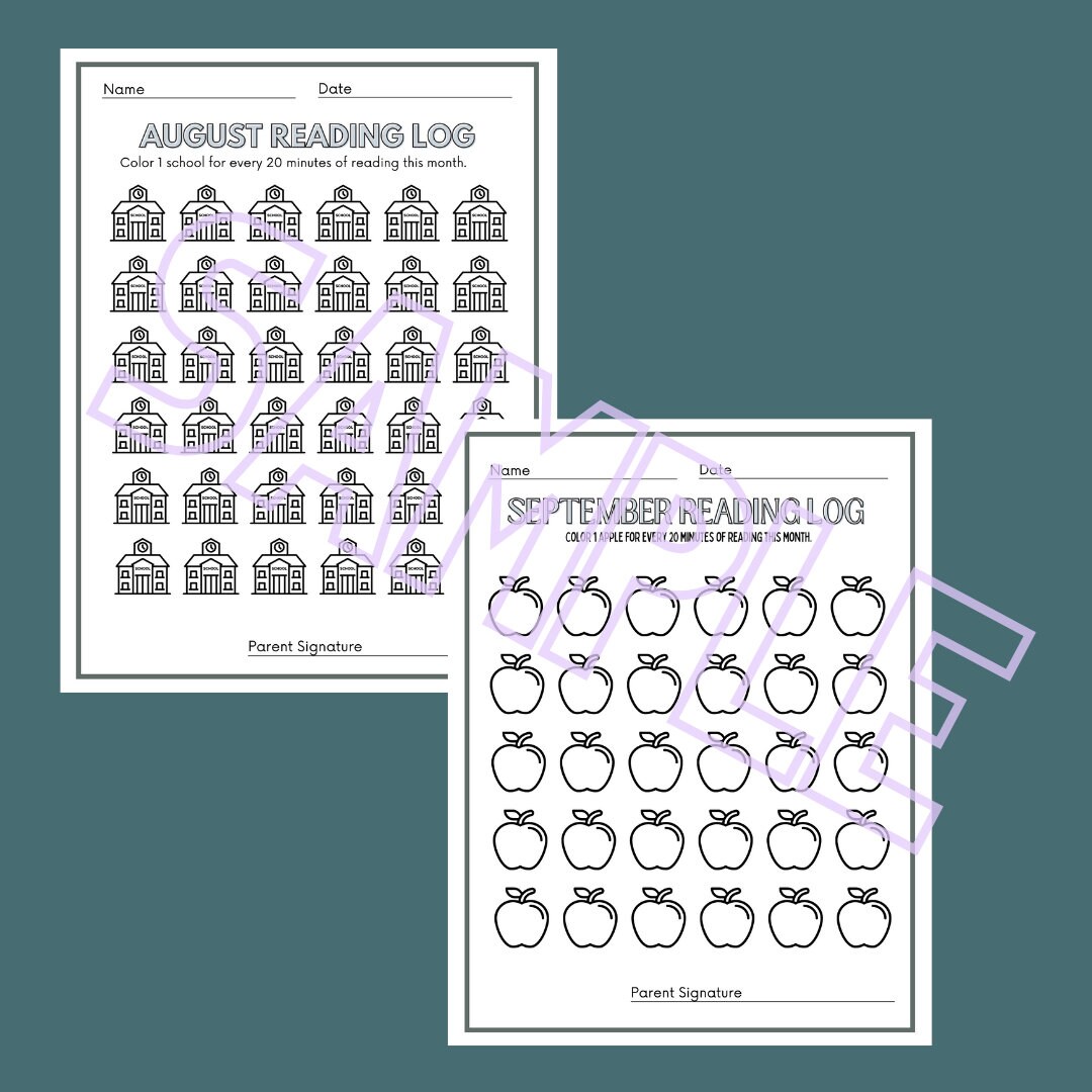 One Year of Reading Logs- Instant Download, Editable - Etsy