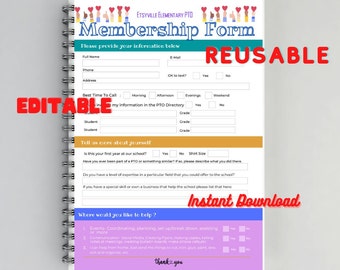 PTO PTA Newsletter-editable Instant Download - Etsy