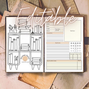 Reading Journal Template-instant Download, Editable - Etsy