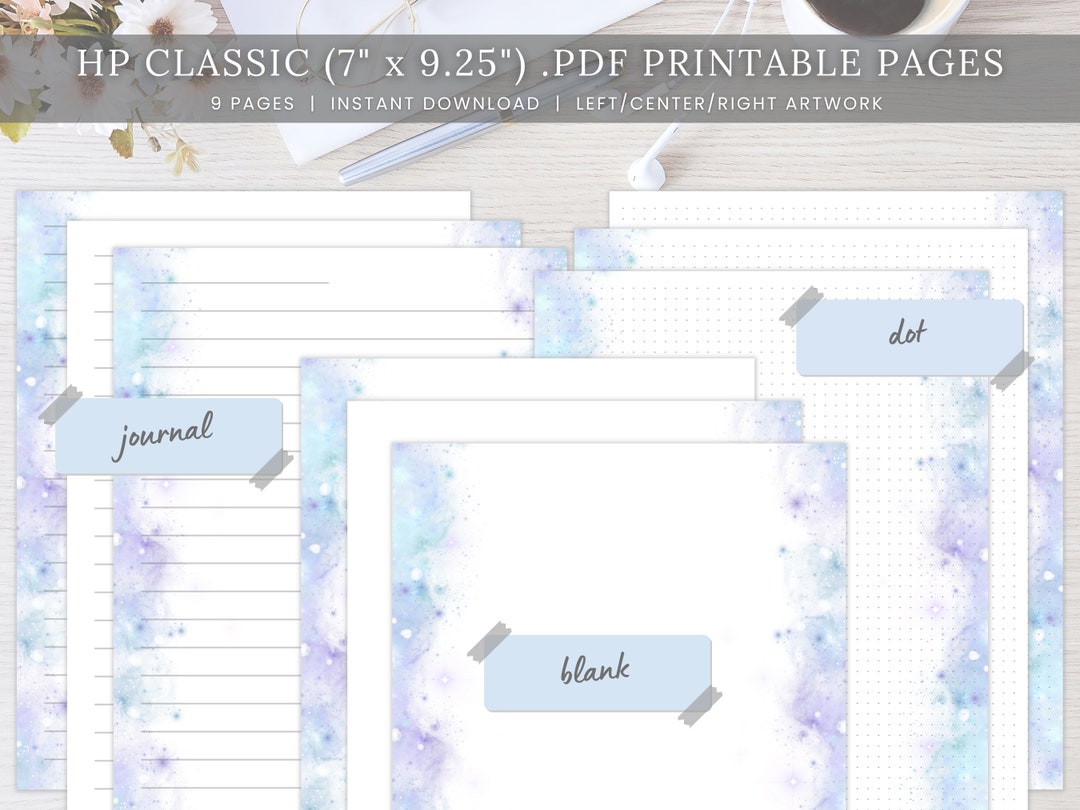 Classic Happy Planner Inserts, Journal, Lines, Bullet, Dotted Grid, Set ...