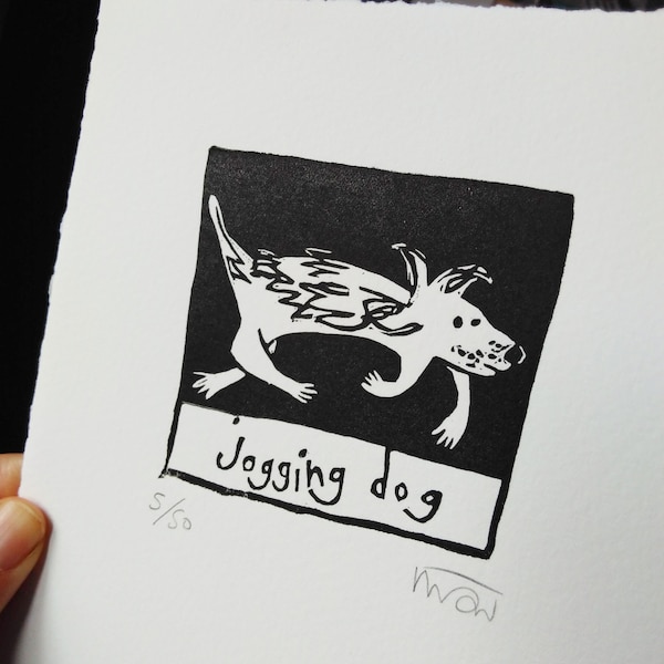Dog Lino Print - Etsy