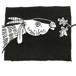 Lino Print - Goat Reaching for a Tasty Leaf - Lino, Lino Cut, Hand ...