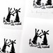 Boxing Hares - Lino Cut Print - Etsy