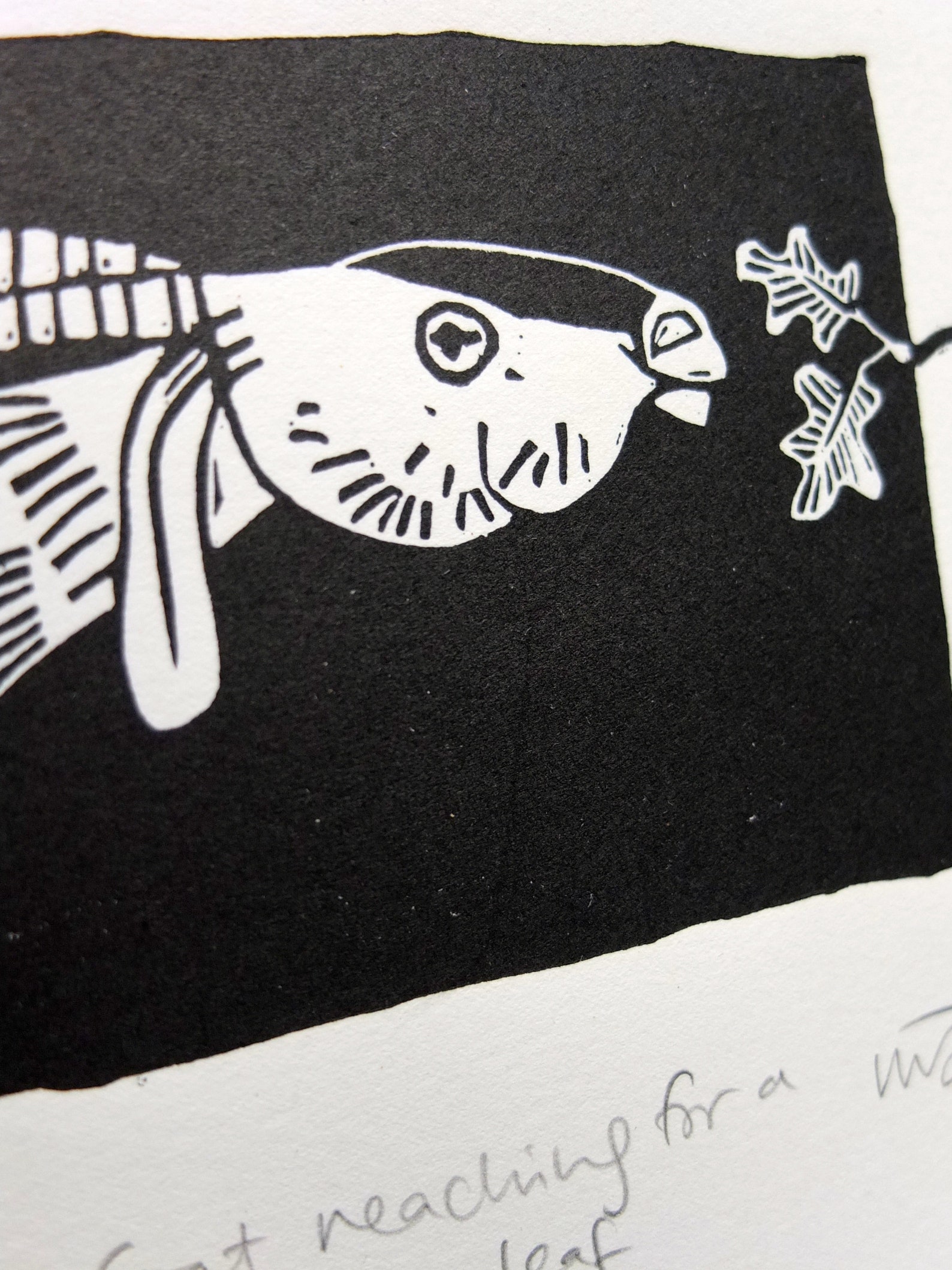 Lino Print - Goat Reaching for a Tasty Leaf - Lino, Lino Cut, Hand ...