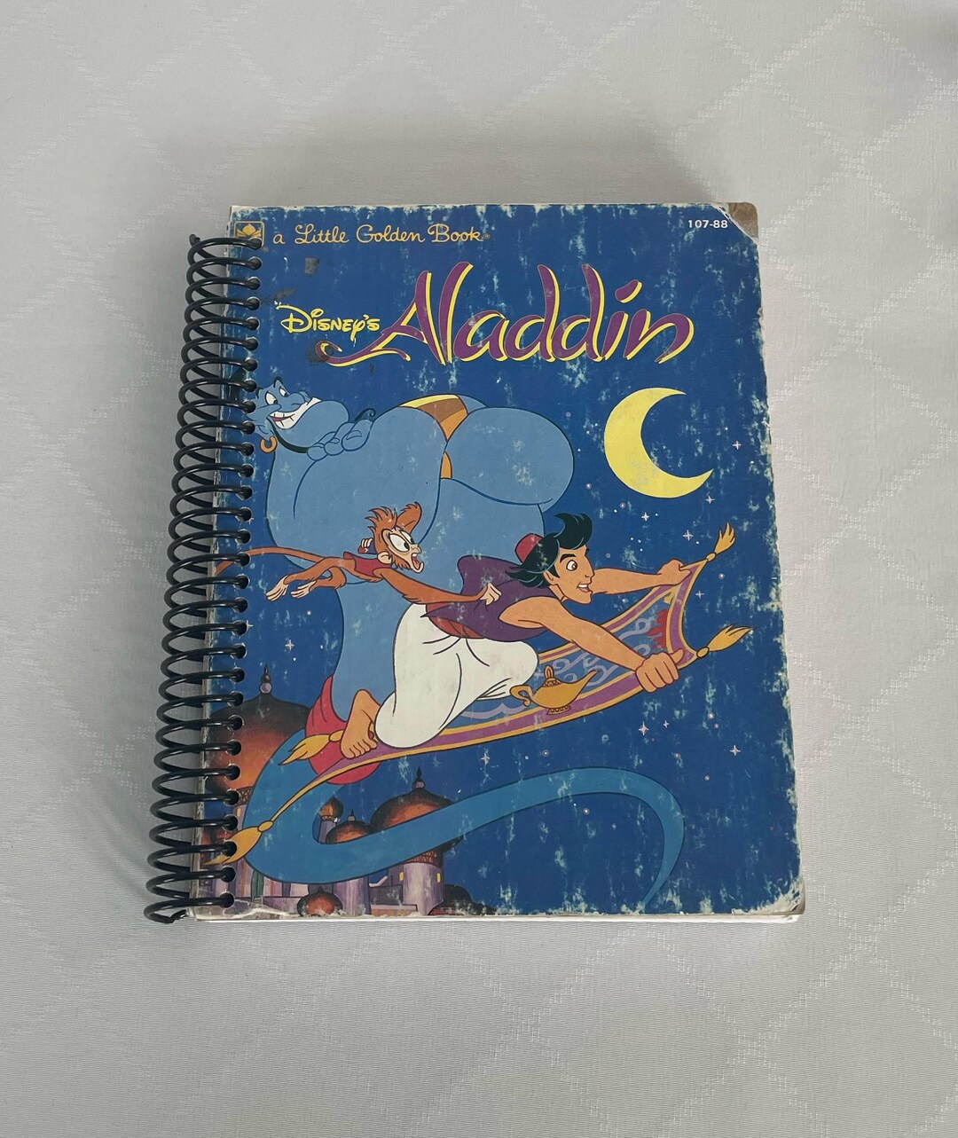 Disney's Aladdin Little Golden Book Upcycled Journal - Etsy