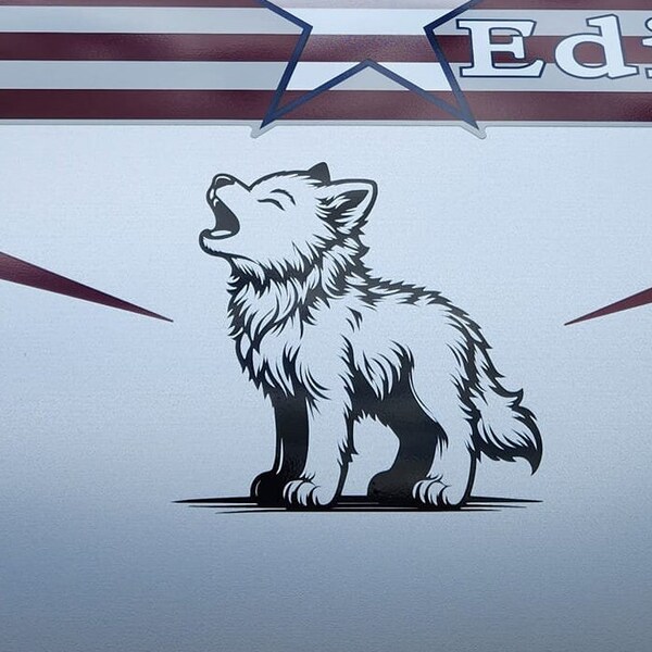 Wolf Pup Decal - Etsy