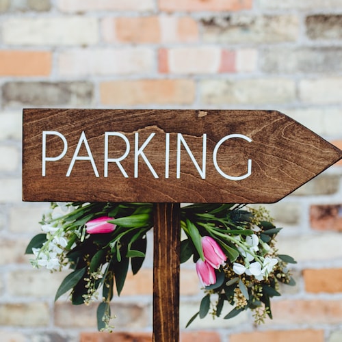 Wedding Parking Directional Arrow Sign Rustic Woodland - Etsy