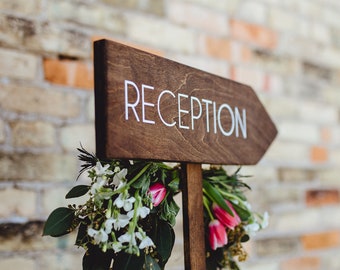 Wood Reception Sign - Etsy