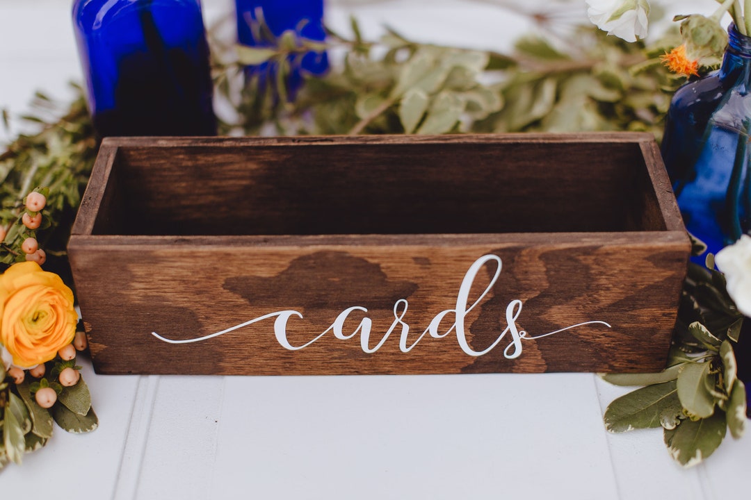 Wedding Card Box, Rustic Card Box, Wood Card Box, Wood Card Holder ...