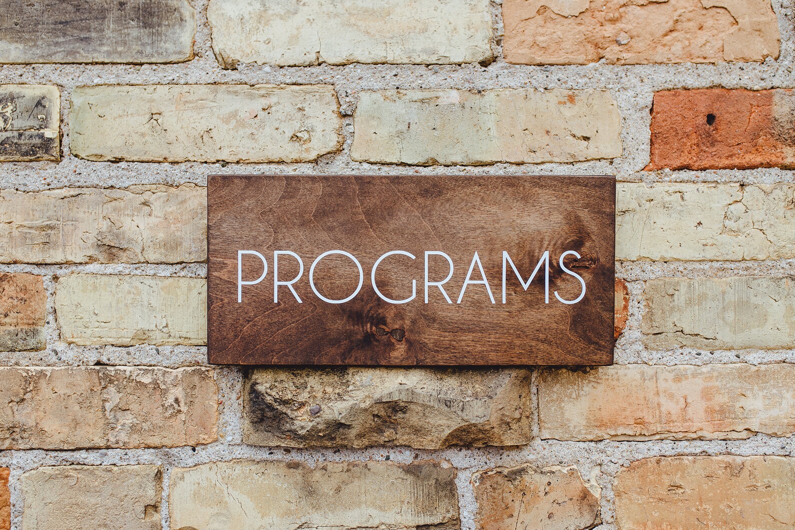 Programs Rustic Wedding Sign, Rustic Wedding Programs Sign, Rustic Wood ...