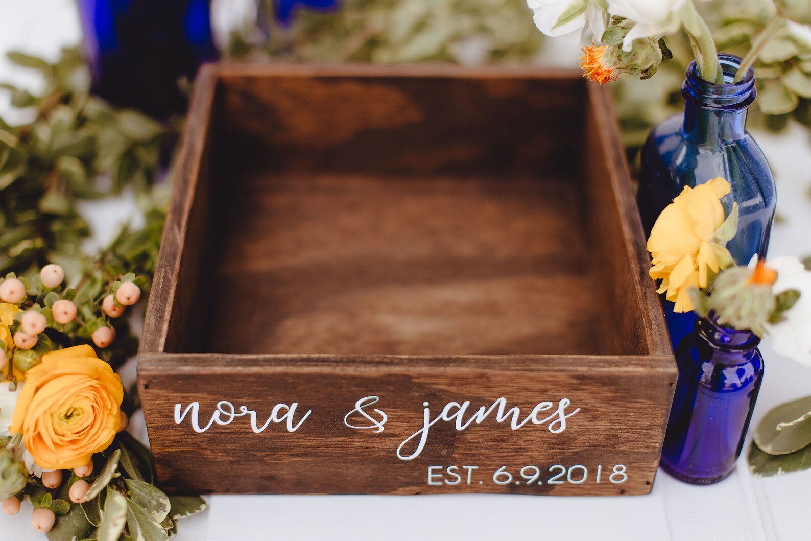Alternative Wedding Guest Book Box, Advice Well Wishes Love Notes ...