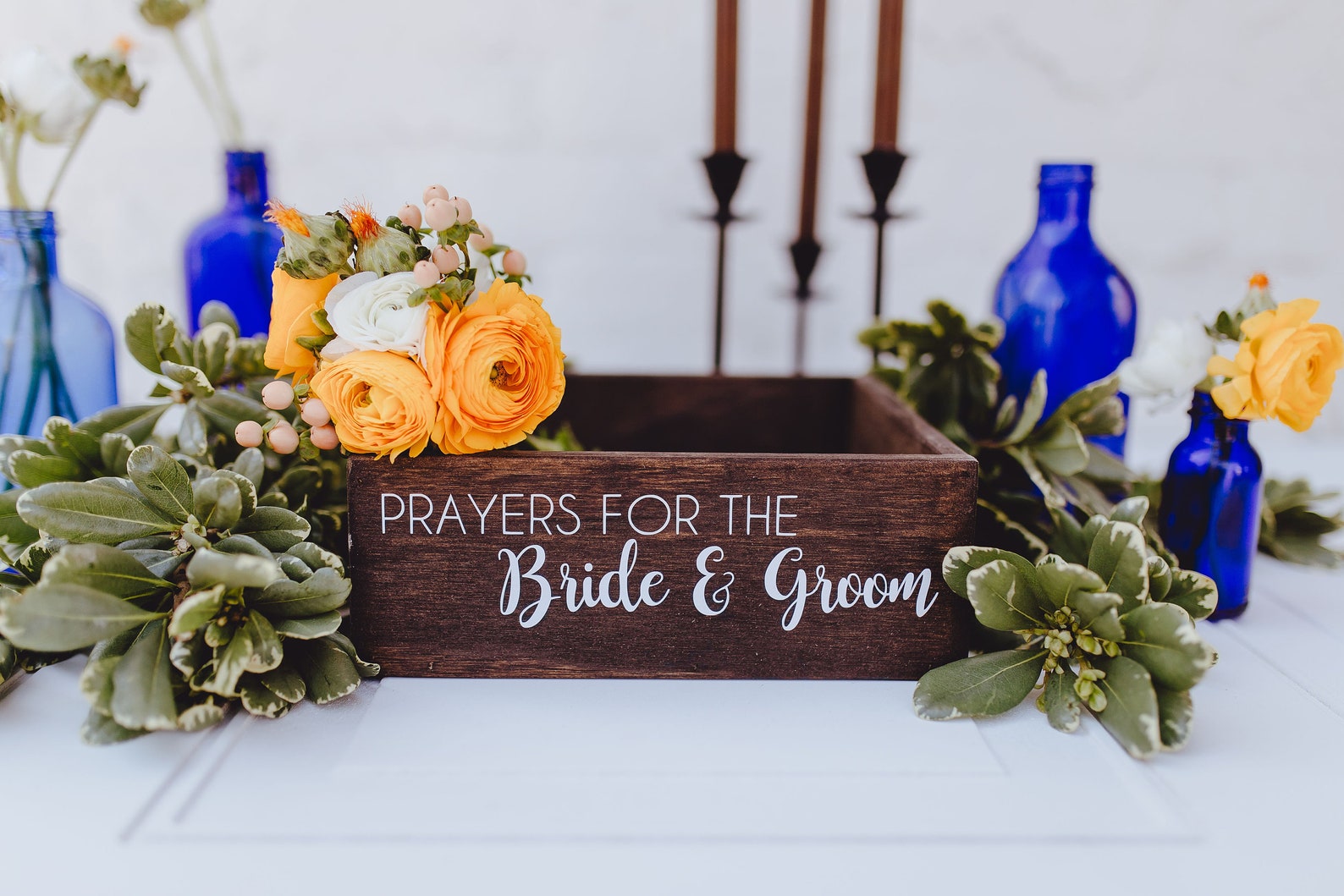 Prayers for the Bridge and Groom Wedding Box Rustic Wood Box | Etsy