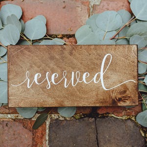 Reserved Sign, Rustic Wedding Theme Reserved Sign, Rustic Theme Wedding ...