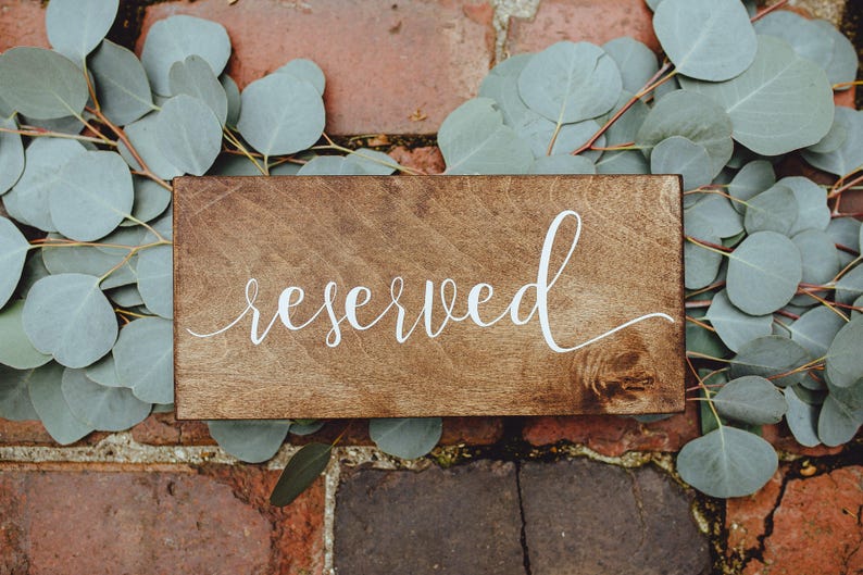 Reserved Sign Rustic Wedding Theme Reserved Sign Rustic - Etsy