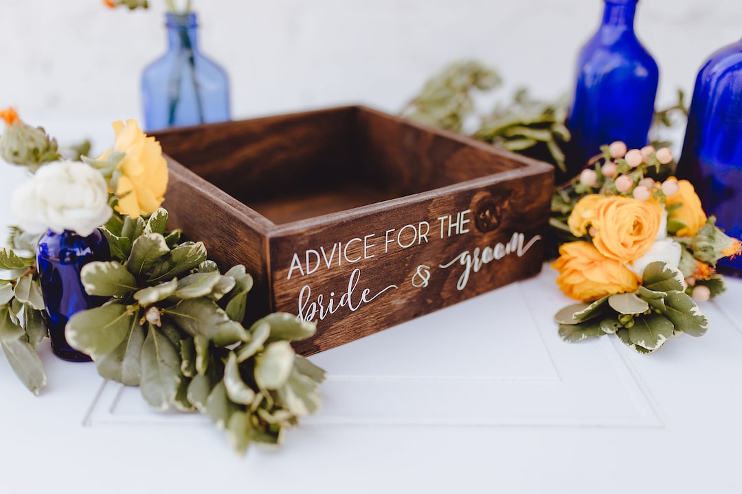 Wedding Advice for the Bride and Groom Box, Advice Well Wishes Love ...