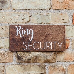 Ring Security Rustic Sign, Wedding Wood Sign, Walk Down the Aisle Sign ...