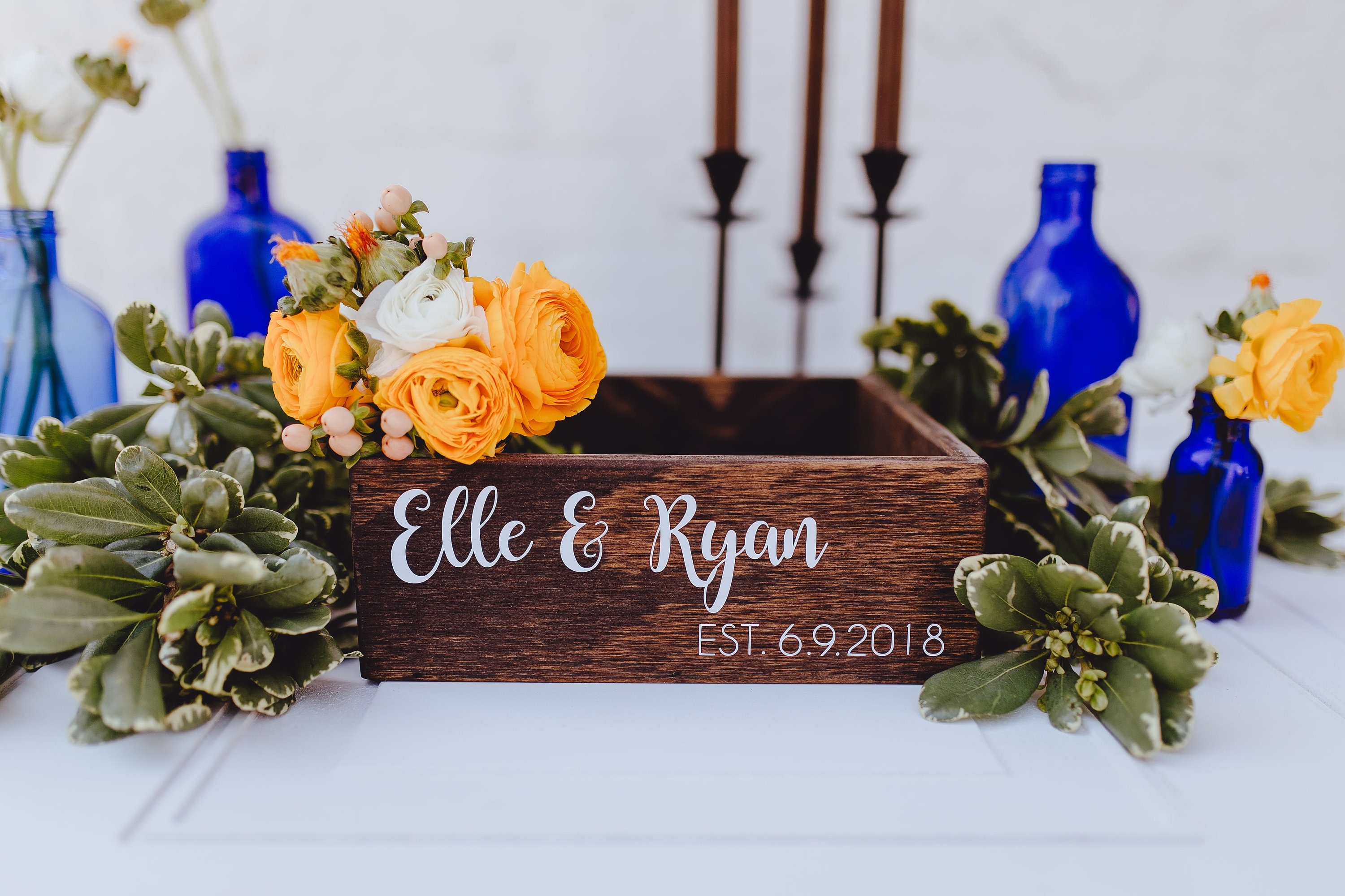 Alternative Wedding Guest Book Box, Advice Well Wishes Love Notes ...