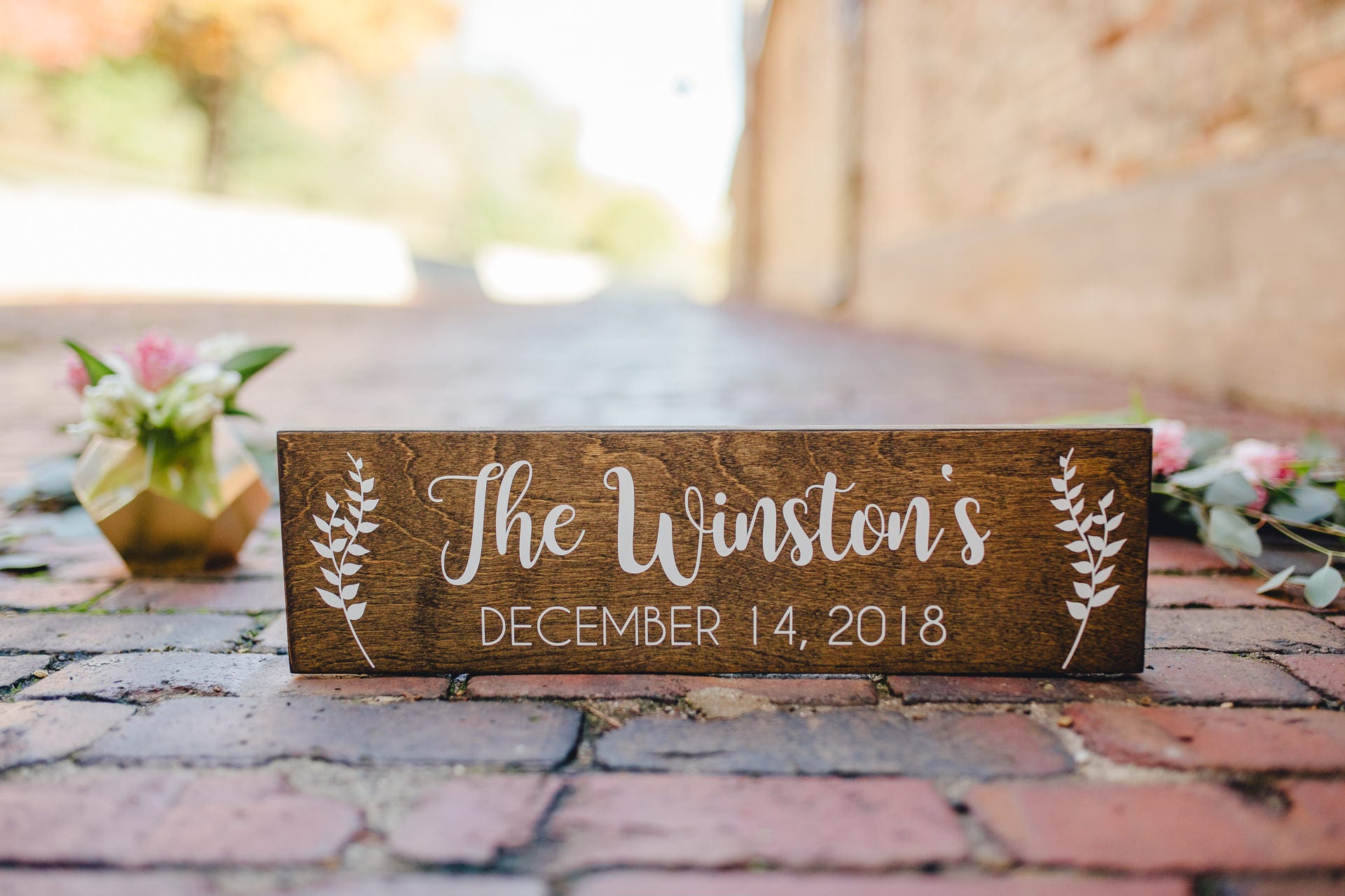 Last Name Rustic Sign, Wedding Date Woodland Sign, Wedding Gift Wood ...