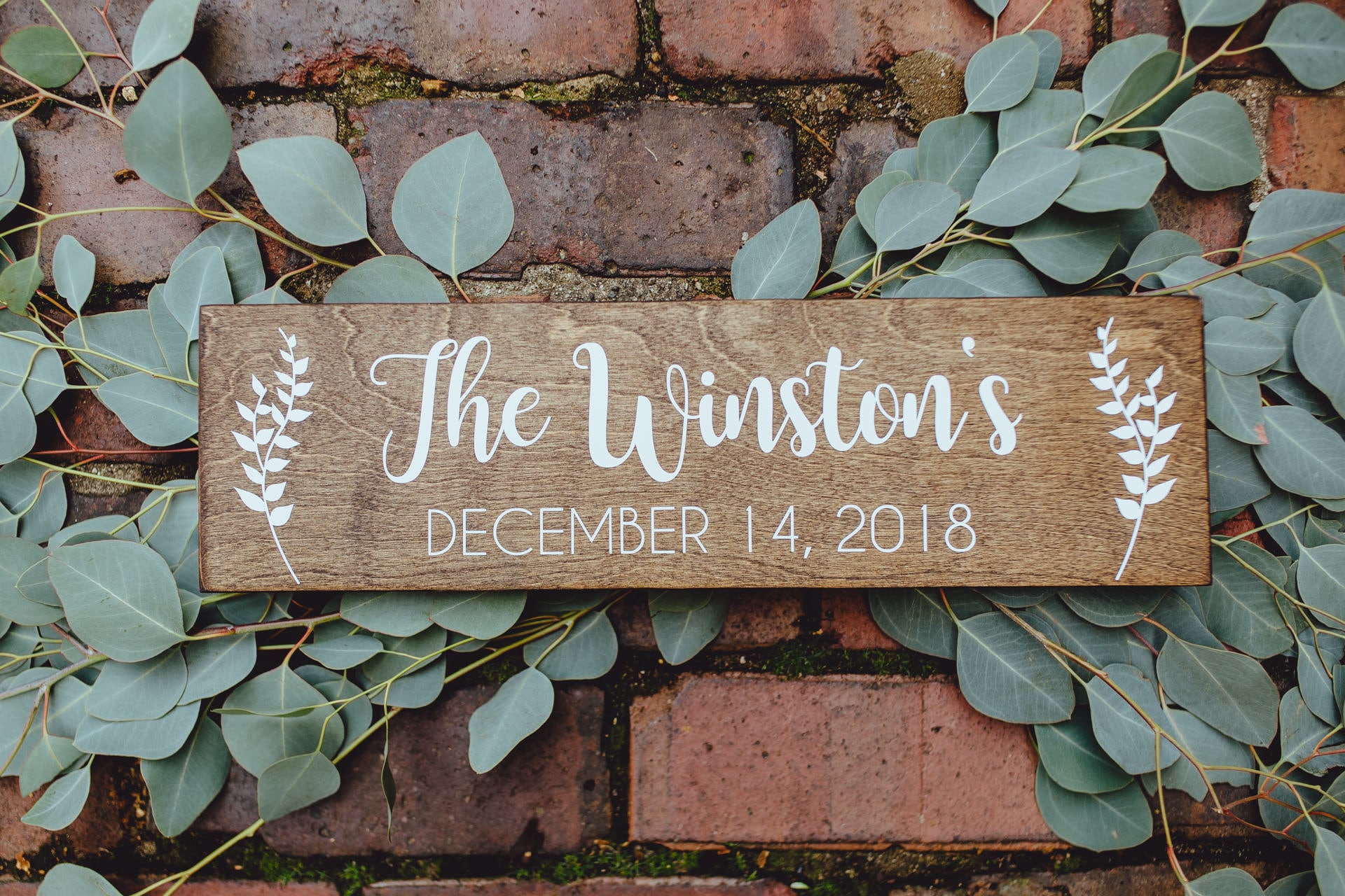 Last Name Rustic Sign, Wedding Date Woodland Sign, Wedding Gift Wood ...
