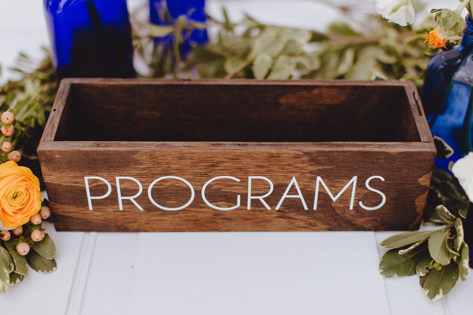 Programs Box Wood Programs Box Wood Programs Holder Wedding - Etsy