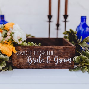 Wedding Advice for the Bride and Groom Box, Advice Well Wishes Love ...