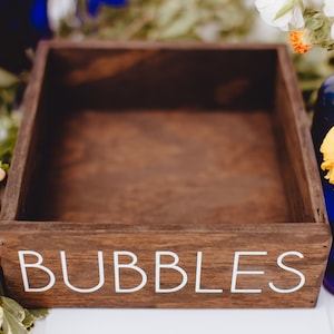 Rustic Bubbles Box, Rustic Bubbles Tray, Party Favor Box, Bubbles Tray ...