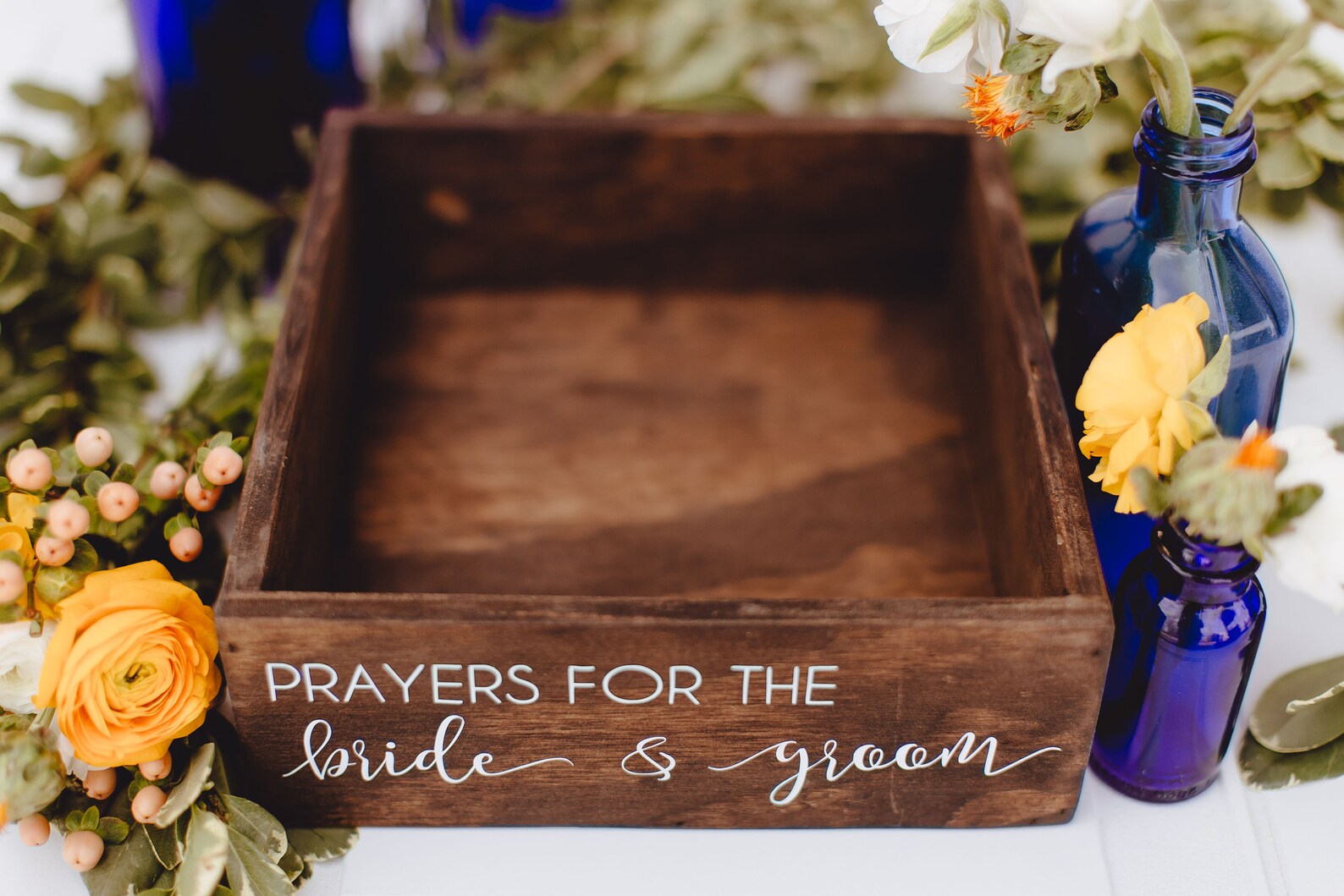 Prayers for the Bridge and Groom Wedding Box Rustic Wood Box | Etsy