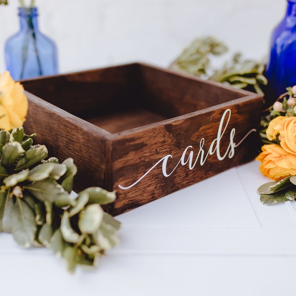 Rustic Card Box - Etsy