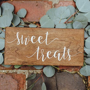 Sweet Treats Rustic Wedding Sign, Wedding Desserts Wood Sign, Dessert ...